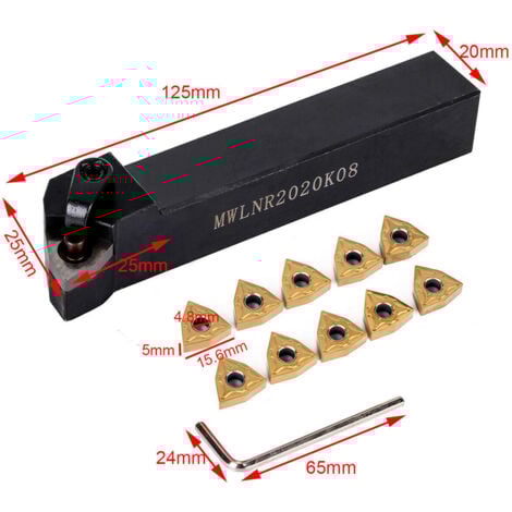 Outil de tournage MWLNR2020K08 Porte-foret + WNMG080404