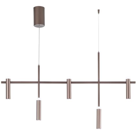"Sospensione LED CANDLE bronzo a cinque luci 35W 4000K (luce naturale)"