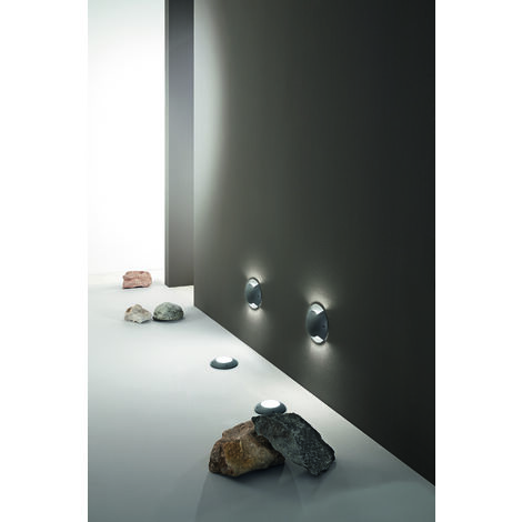 Segnapassi LED per esterno GROUND 12W con switch luce calda e naturale ...