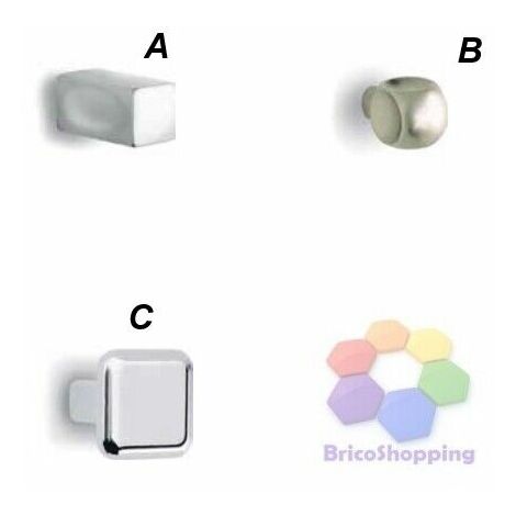 Pomi per mobili cassetti armadi pomelli acciaio cromo lucido opaco mini ...