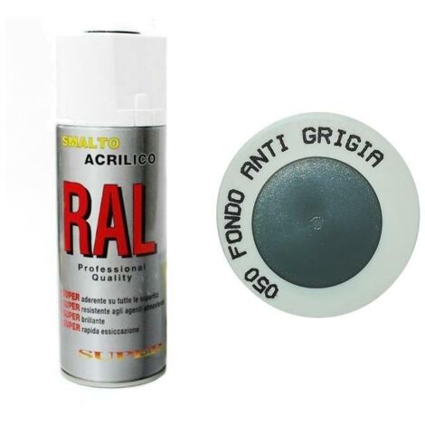 Bomboletta Spray Fondo Antiruggine Grigio Acrilico Anti Ruggine Ml 400