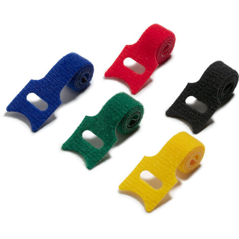 5 Fascette in velcro riutilizzabili vari colori lunghezza 20 cm