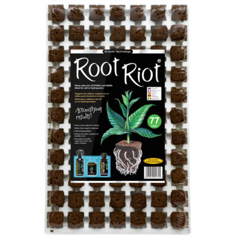 Root Riot - Plateau de 77 cubes germination - Growth Technology
