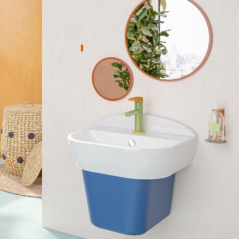 Vitra – Lavabo sur colonne pour enfant 45 cm – Pré-percé pour ...
