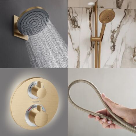 Colonne douche thermostatique HANSGROHE Ecostat S Douche de tête ...