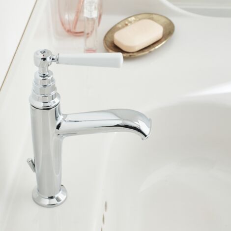 Robinet de lavabo Jacob Delafon Cleo 1889 chrome brillant pour vasque ...