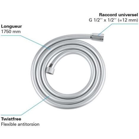 GROHE Flexible de douche VitalioFlex chromé 1,75m