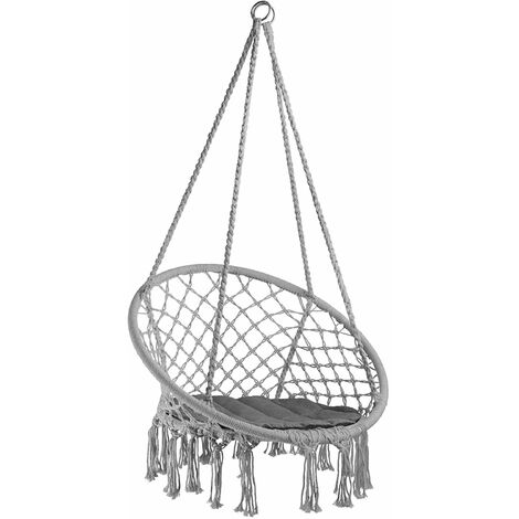 Amaque Suspendierte Sessel mit Kissen und Love Randes - Grey