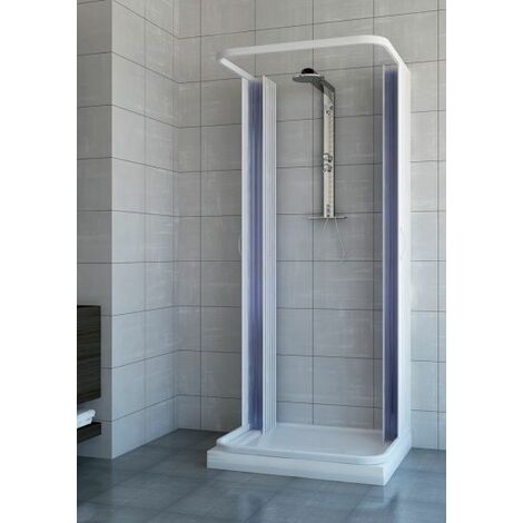 Duschbox mit zentraler Öffnung in PVC Brixo Orca Modell 80 x 80 x 80 cm.