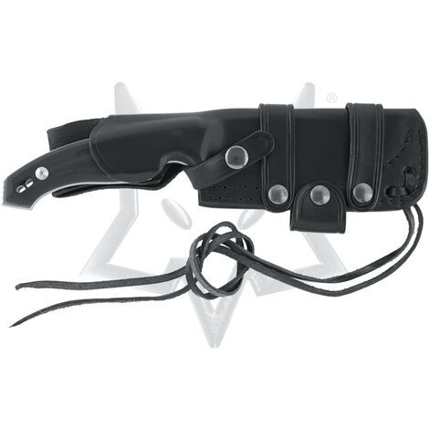 Fox / Rumic Octopus Vulgaris Fixed Knife Black Pandon G10-Stone Washed ...