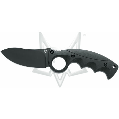 Fox / Russ Kommer Alaskan Hunter Fixed Black Knife G10-rage en acier ...