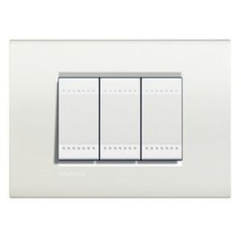 Bticino Living Light 3 assiettes à dessert Blanc LNA4803BI