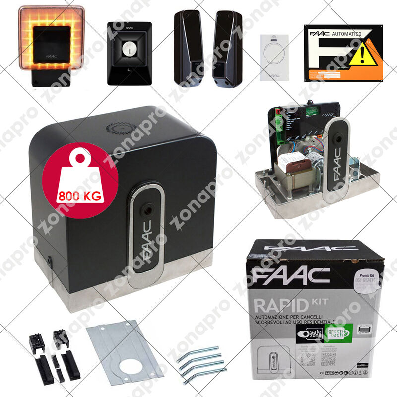 FAAC C721 KIT RÁPIDO SAFE 800 kg 24v 105083 Automatismo Para Puerta Corredera