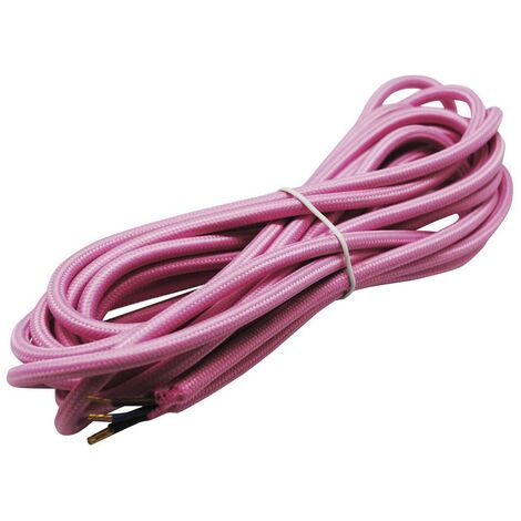 Cable textil rosa