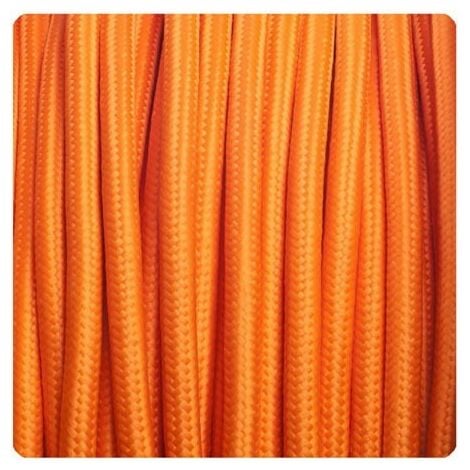 Cable textil naranja