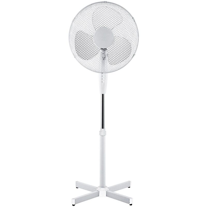 Igenix 16 Inch Pedestal Fan, 3 Speeds, White - DF1655