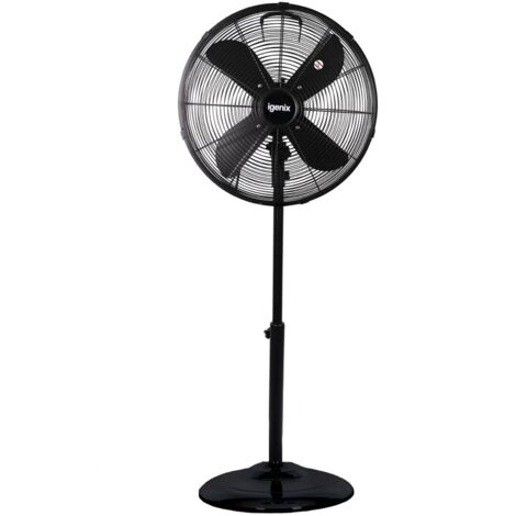Igenix 16 Inch Pedestal Fan, 3 Speeds, Black - DF1660BL