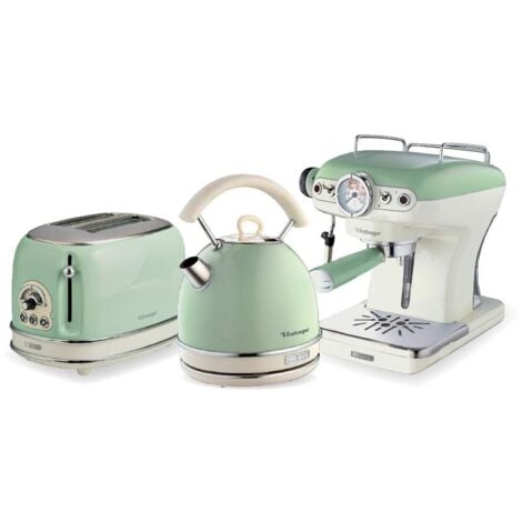 Ariete ARPK17 Retro Style Dome Kettle, 2 Slice Toaster and Espresso ...