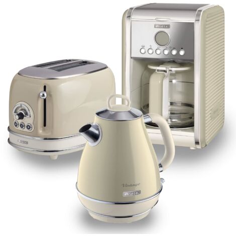 Ariete ARPK7 Retro Style Jug Kettle, 2 Slice Toaster and Filter Coffee ...