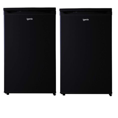 Igenix Freestanding Under Counter Larder Fridge & Freezer Set, Black ...