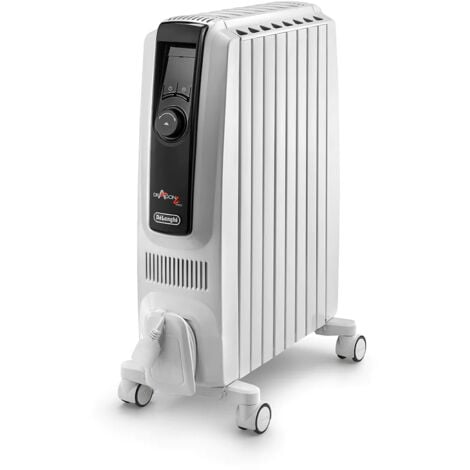 Delonghi TRDX41025E Dragon 4 Digital Oil Filled Radiator, 2500W, White