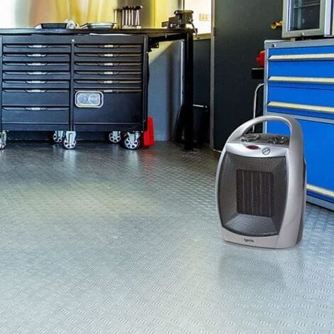 Igenix Ceramic Fan Heater, 2 Heat Settings, 1800W, Silver - IG9030