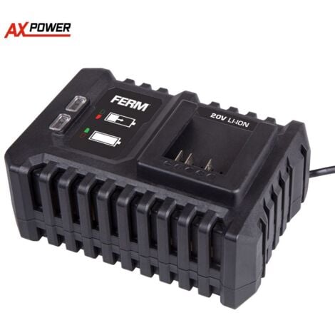 FERM - AX-Power - Cargador rápido - 20V - 4A