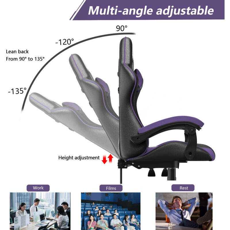 Purple and black gaming chair store