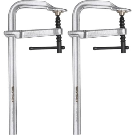 F Clamps 2PCs, MAXPOWER Metal Welding Clamps 300 x 120mm Depth Heavy ...
