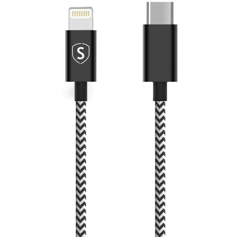 Cable sign skin usb c vers lightning 24a 025 m - noirblanc