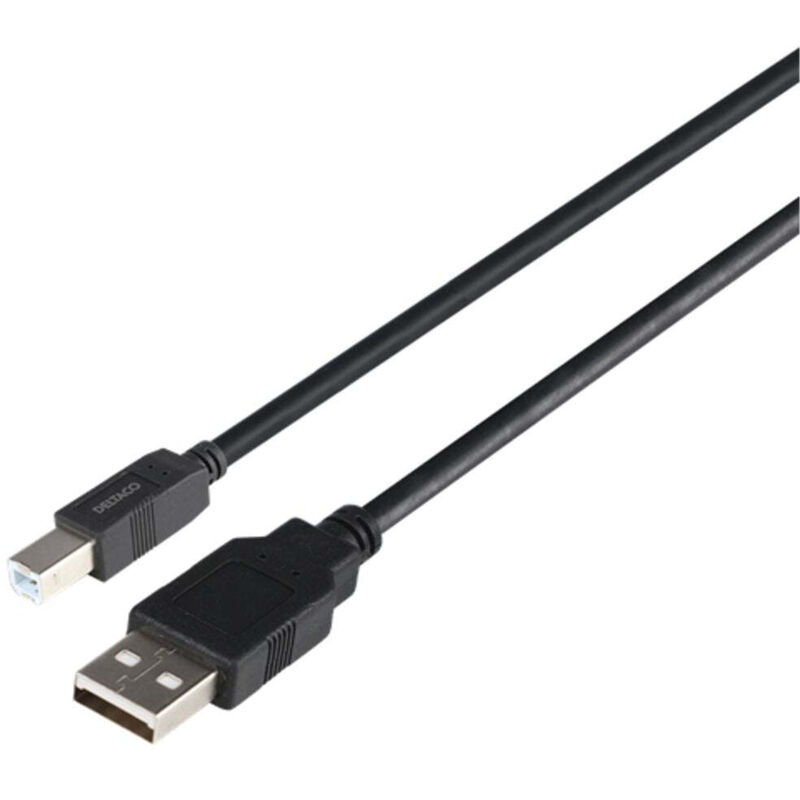 Cable deltaco usb 20 usb a male - usb b male lszh 3m - noir