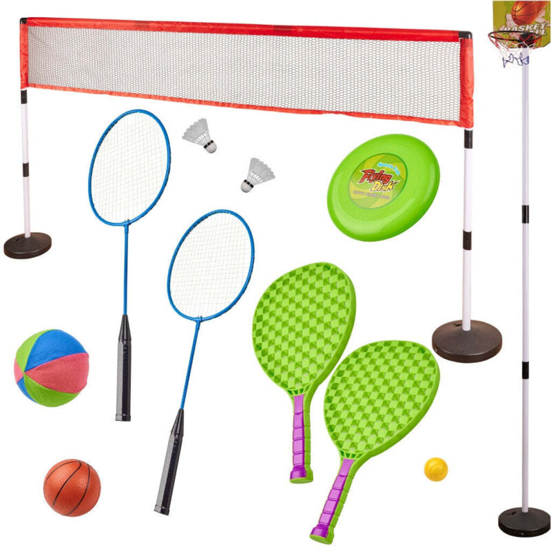 Ensemble de sport 5 en 1 badminton basket ball volley ball tennis frisbee