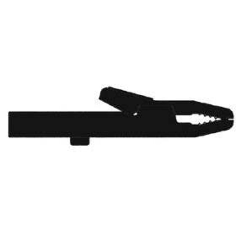 Insulated Crocodile Clips, 4mm, 25A, Black