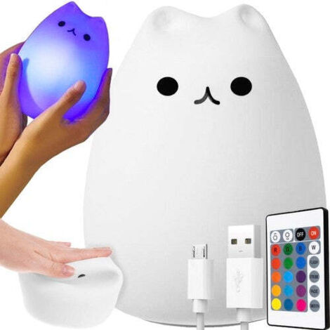 Lampe de nuit led - chaton