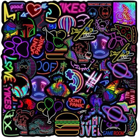 Pack de Stickers - Néon