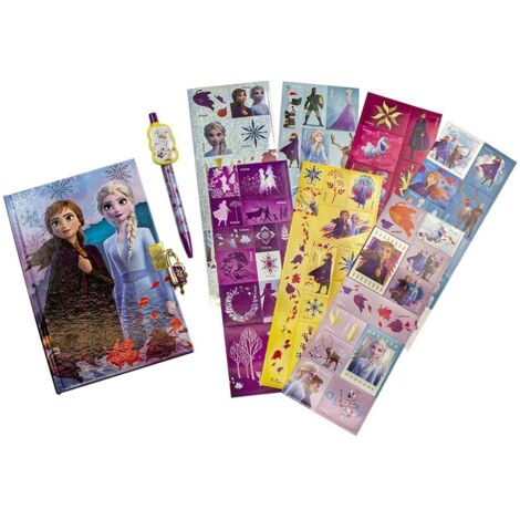 Frozen 2 la reine de neiges 2 - journal avec des autocollants