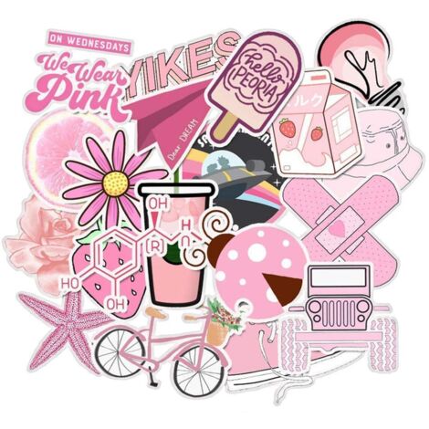 50x autocollants et decalcomanies - vsco rose n 3