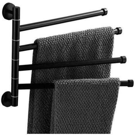 Porte serviettes de salle de bain - noir ruhhy 24474 85015344 85015344 ...