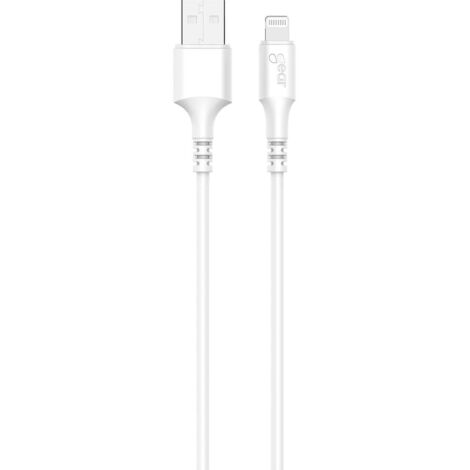 GEAR Câble de charge Lightning vers USB-A 1 m Câble rond MFI blanc