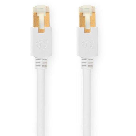 Cable reseau cat6 rj45 male rj45 male sftp 500 m rond lszh pvc blanc ...