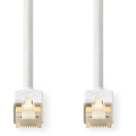 Cable reseau cat6 rj45 male rj45 male sftp 150 m rond lszh pvc blanc ...