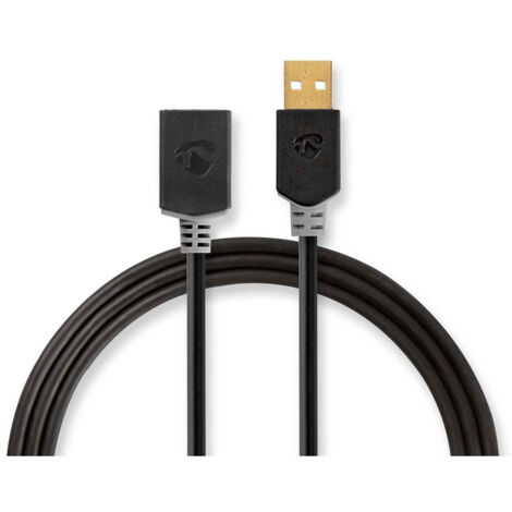 Cable usb usb 20 usb a male usb a femelle 480 mbps plaque or 300 m rond ...