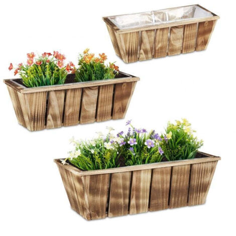 Boîte à fleurs Bois Set de 3