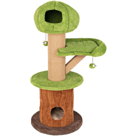 Arbre a chat champignon de 148 cm avec 2 jolies grottes et tour ...