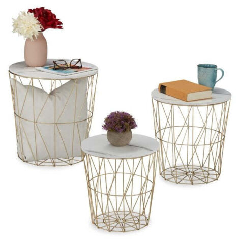 Table panier lot de 3