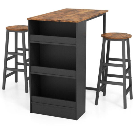 Table de cuisine avec 2 tabourets table de bistro peu encombrante table ...
