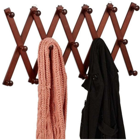 Cintre mural rétractable en bois