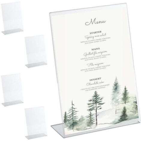 lot de 5 supports de table DIN A4