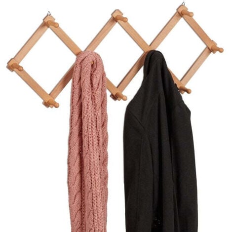 Cintre mural retractable en bois