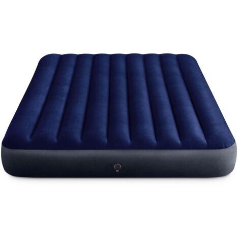 Matelas gonflable 203x152x25 cm avec pompe a piston intex 64765